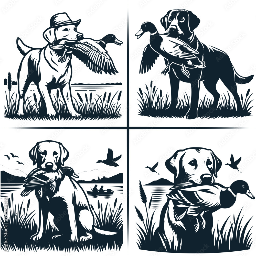 Duck Hunting Dog SVG File, Duck Hunter svg, Hunting Dog svg, Hunting ...