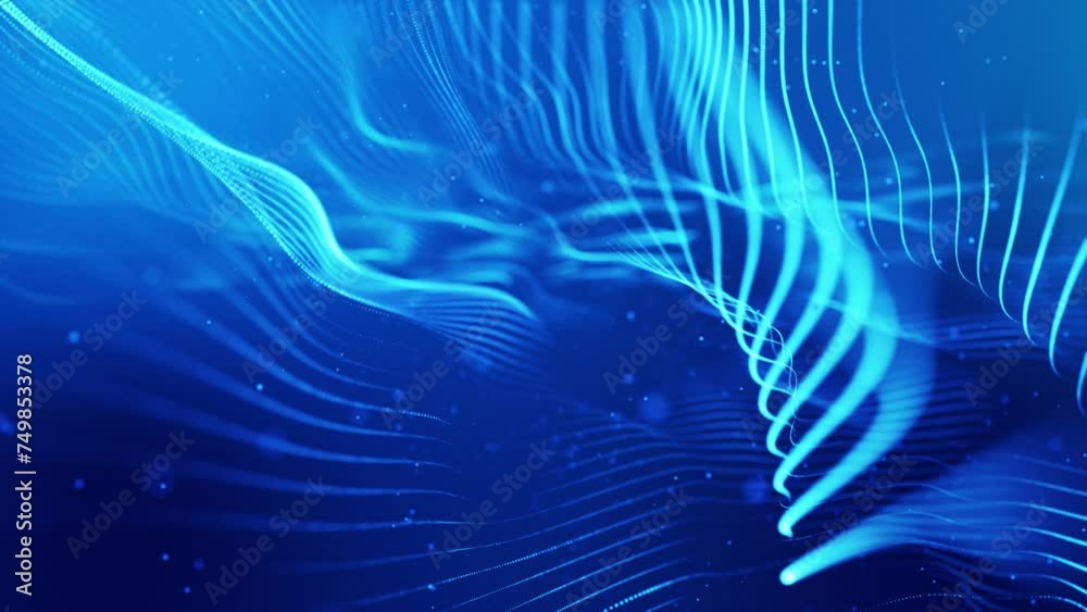 looped background. Futuristic Motion Design with Glowing Particles ...
