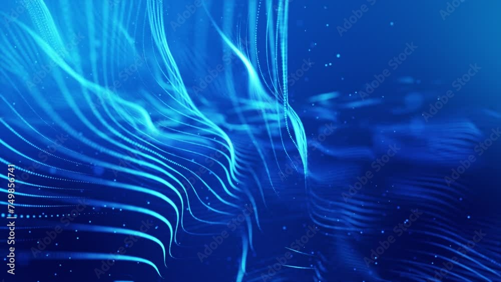 looped background. Futuristic Motion Design with Glowing Particles ...