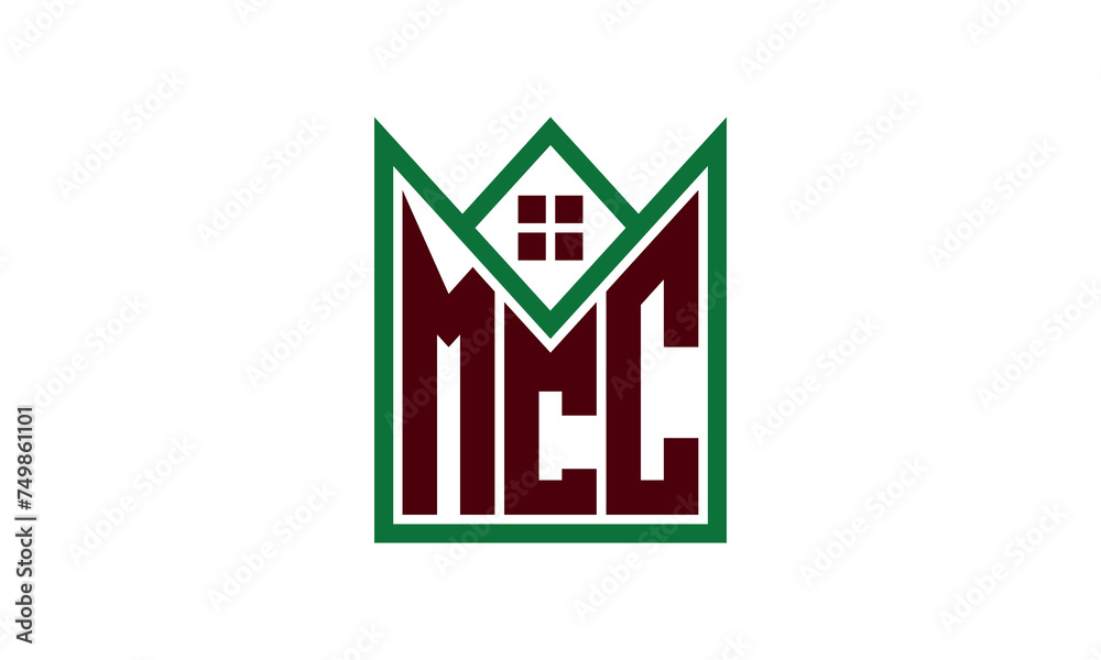 MCC initial letter real estate builders logo design vector ...