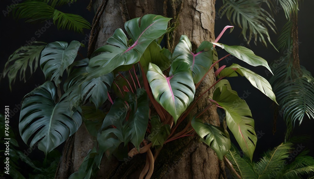 climbing philodendron philodendron billietiae tropical foliage plant ...