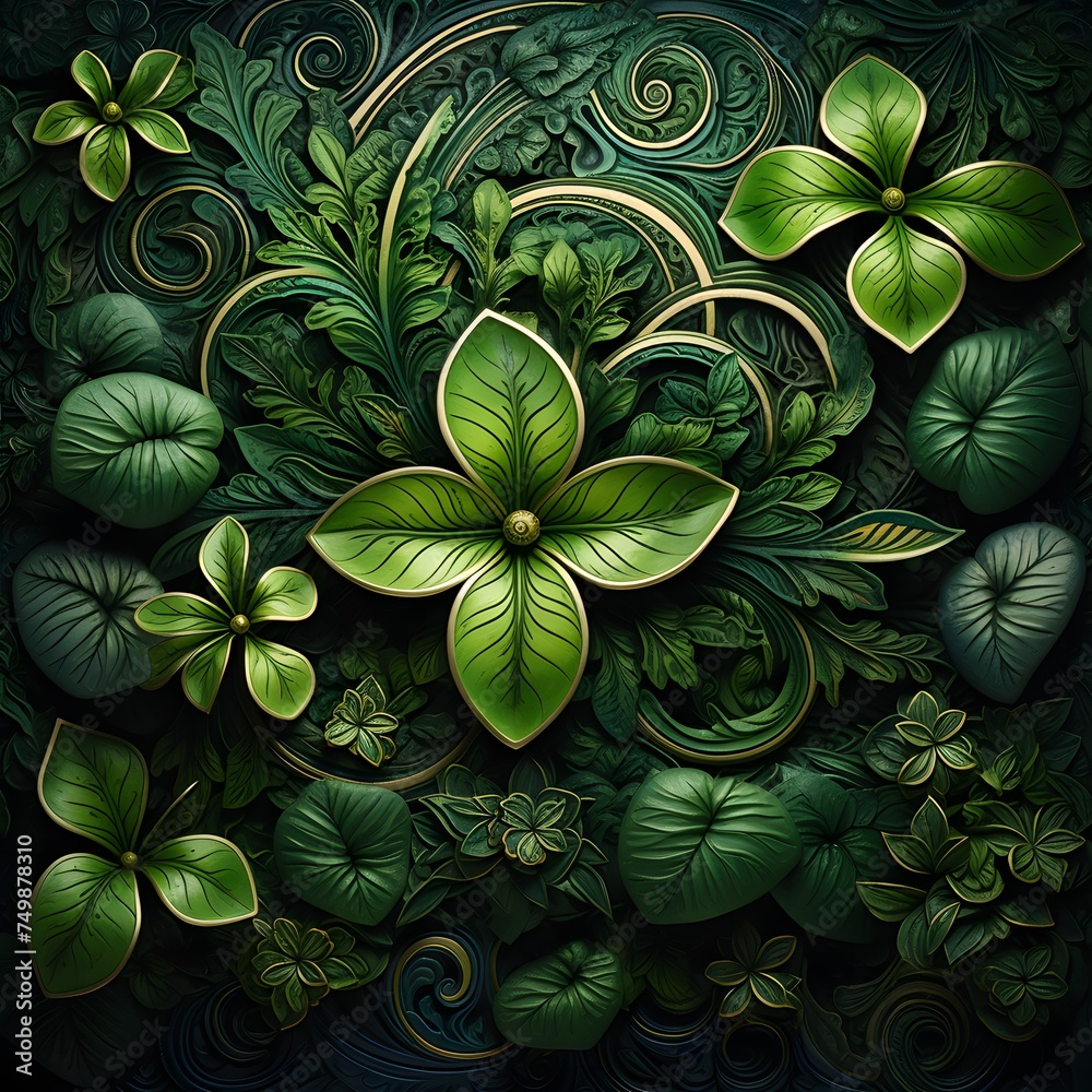 St. Patrick's Day image with dark tones and varying textures Stock ...