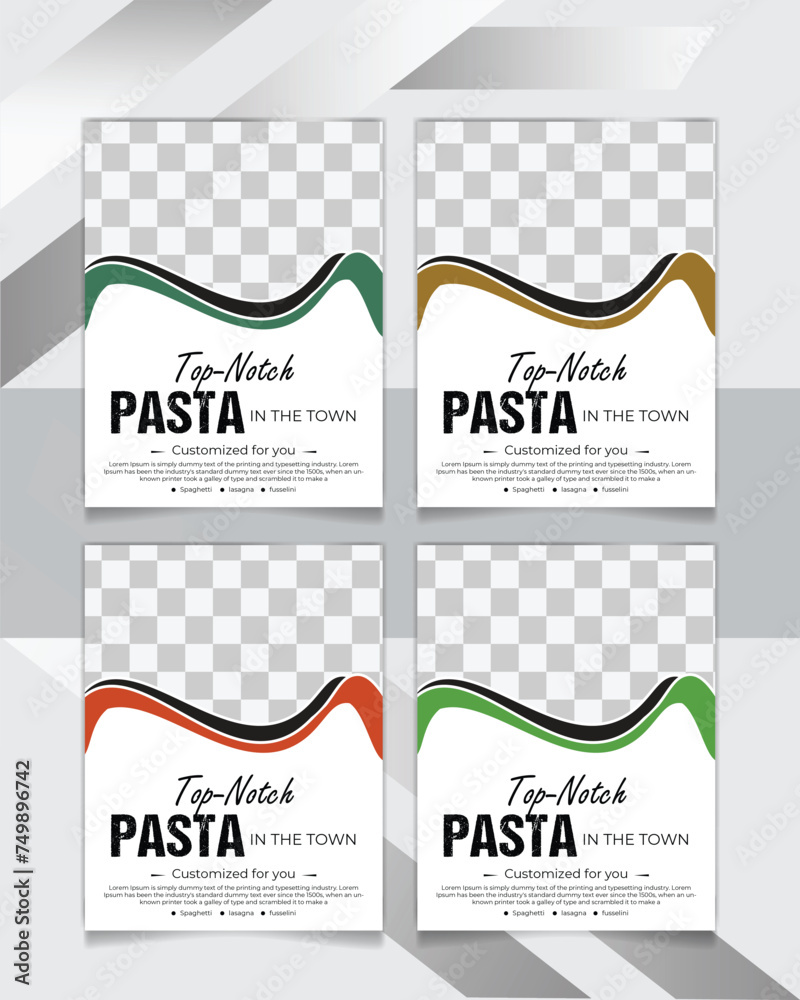 Special Pasta Sale Flyer design and restaurant pasta food menu poster ...