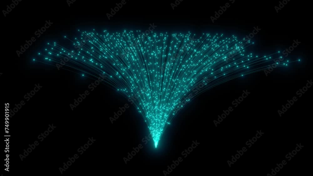 Vidéo Stock Optical fiber internet data flowing Ai animation form ...
