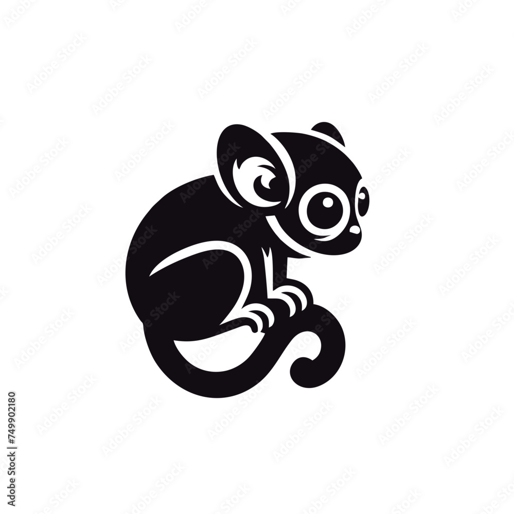 Tarsier Simple and Clean Logo Icon Stock Vector | Adobe Stock