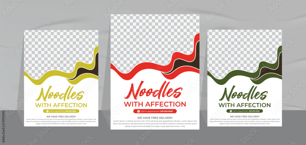 Special noodles Flyer design and restaurant fast food menu poster ...