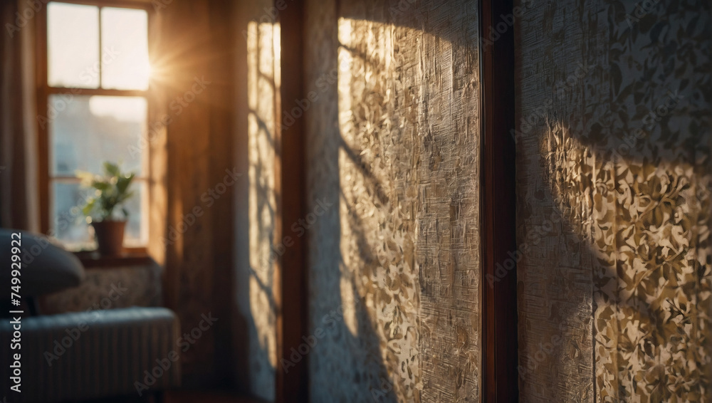 Radiant and positive blurred natural light windows, soft shadow ...