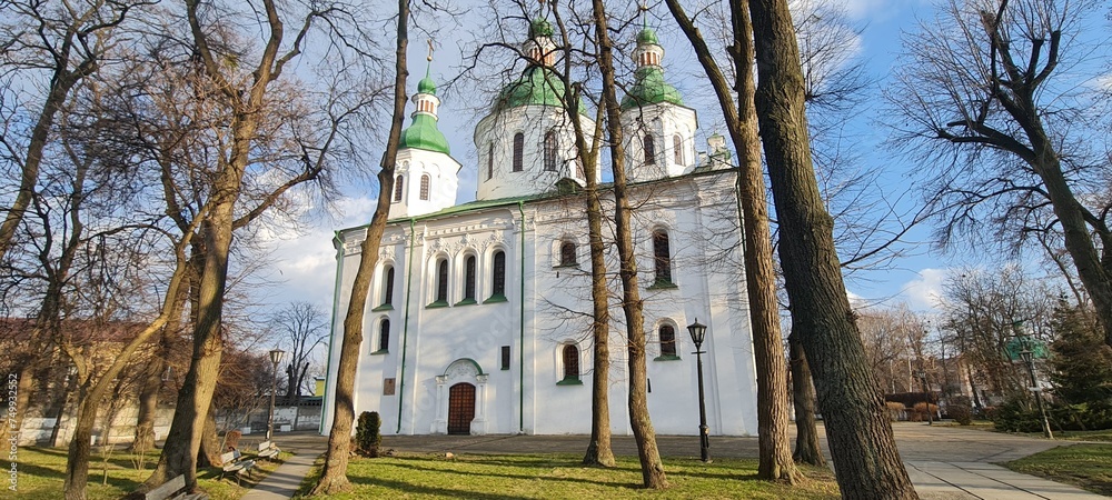 Ukrainian famous church of XII century. Cyril medieval church - today a ...
