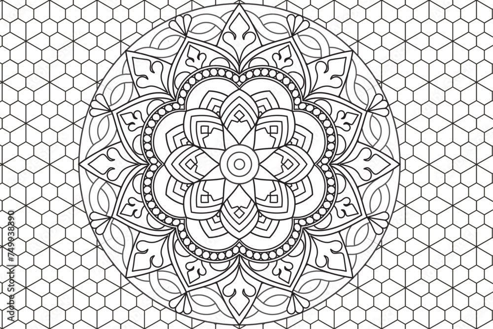 Mandala Coloring page for kids and adults Page for relaxation and ...