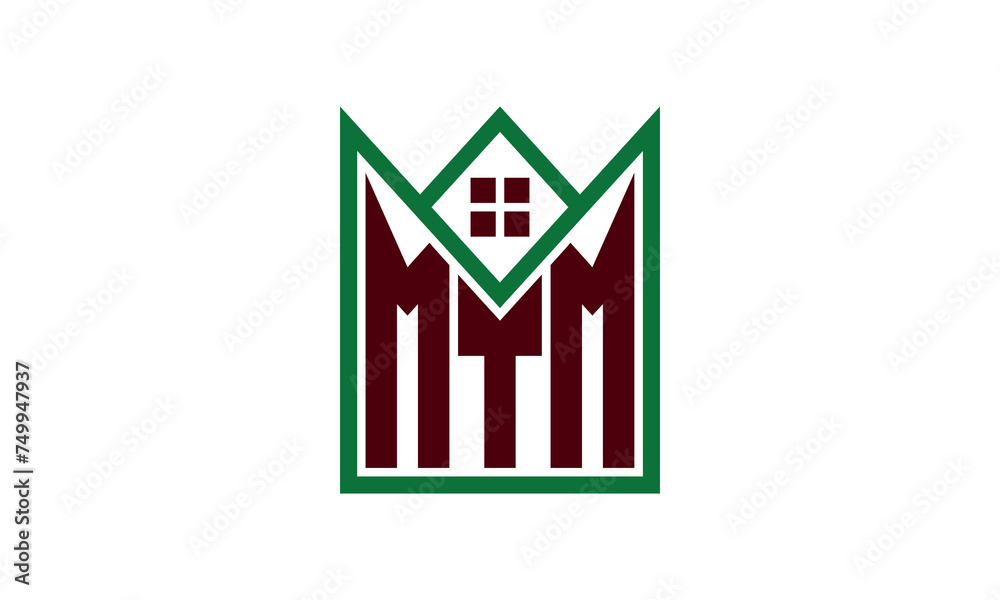 MTM initial letter real estate builders logo design vector ...