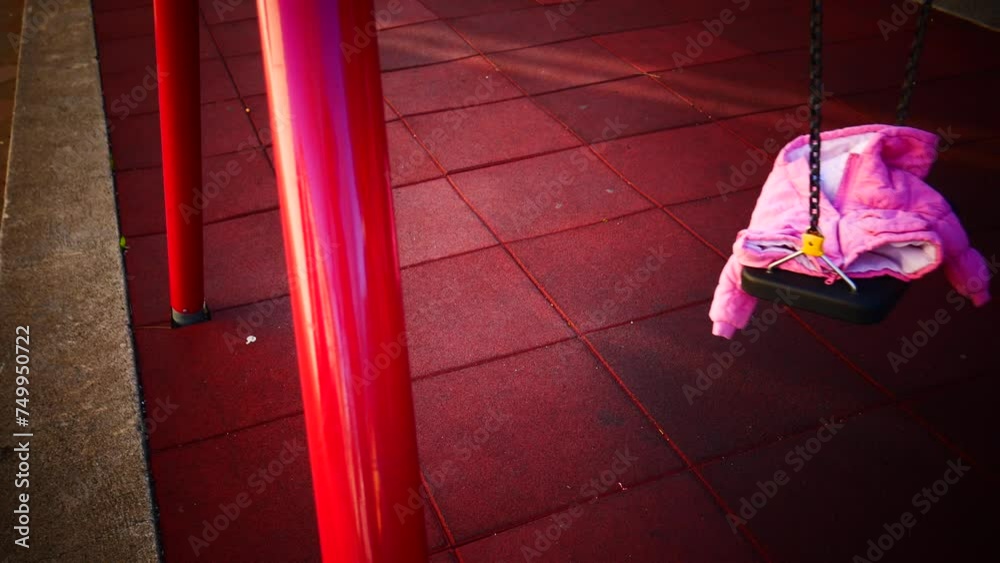 crime scene in a children's playground, where a child was kidnapped ...