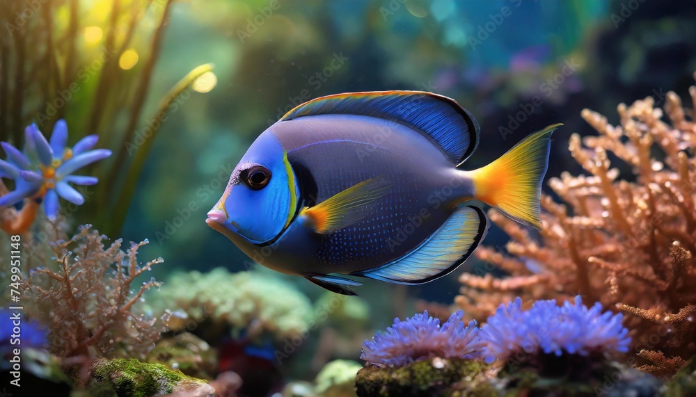 paracanthurus hepatus surgeon fish wonderful and beautiful tropical ...