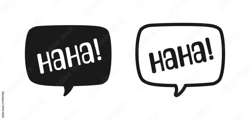Haha laughing speech bubble sound effect icon. Cute black text ... Haha laughing speech bubble sound effect icon. Cute black text ...