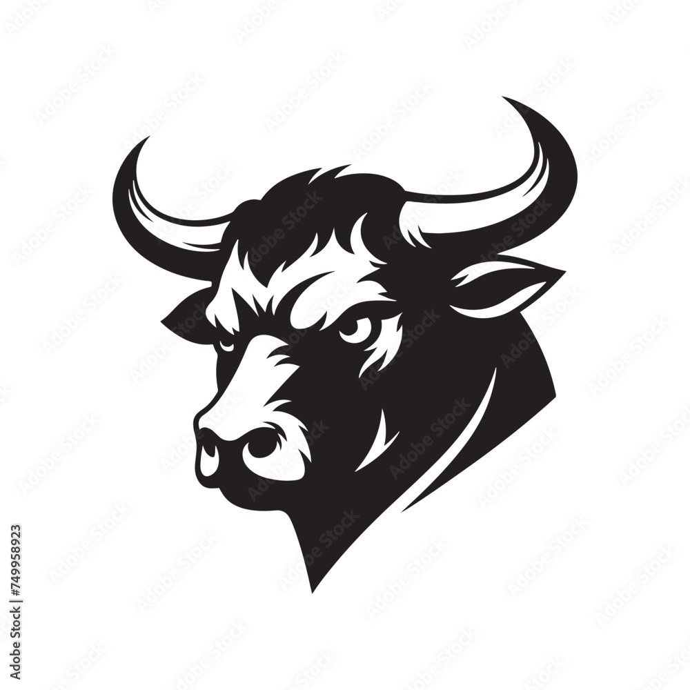 Furious Charge: Vector Silhouette of an Angry Bull - Capturing the ...