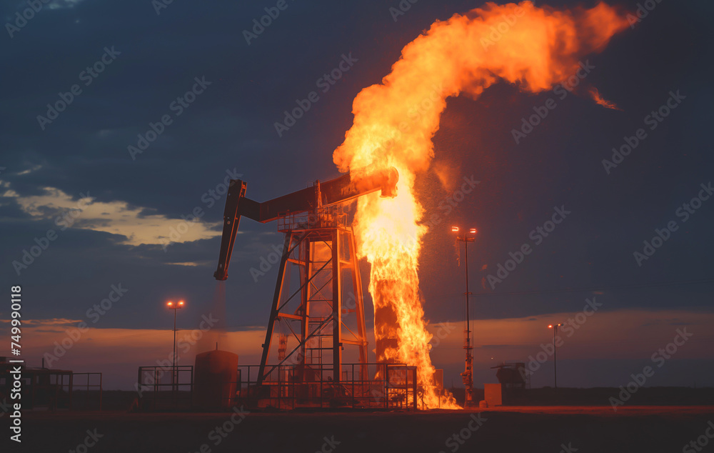 Oilfield Explosions. Oil and Gas Wells fire. Accident Oil Well Work ...