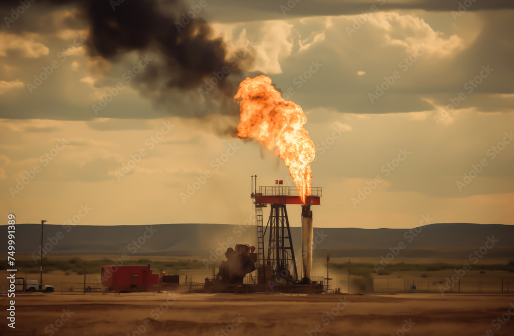 Oilfield Explosions. Oil and Gas Wells fire. Accident Oil Well Work ...