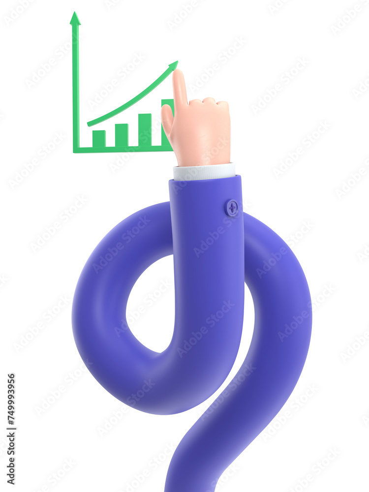 Transparent Backgrounds Mock-up.Growth graph concept. Businessman draws ...