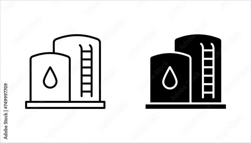 Water tank linear icon set. Modern outline Water tank logo concept on ...
