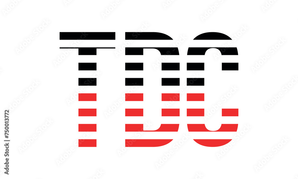 TDC three initial letter iconic line negative space minimal logo design ...