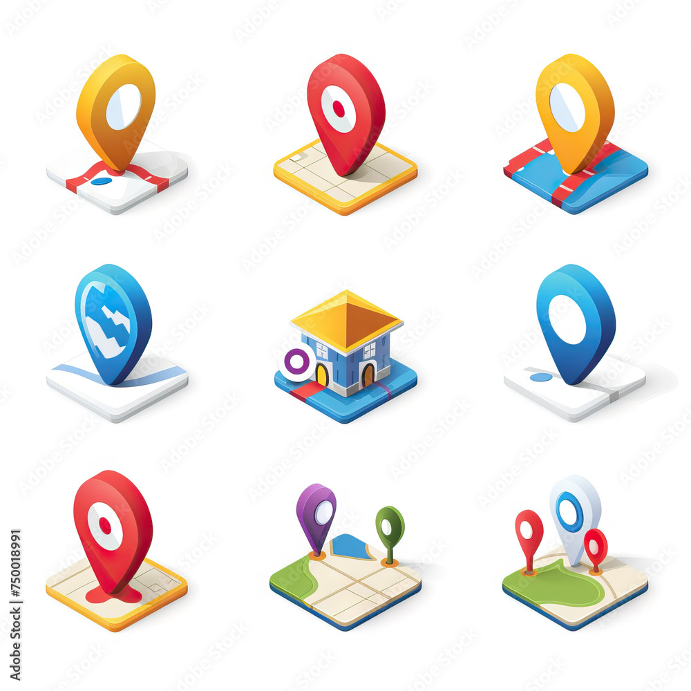 Map Icon - Icons indicating points of interest, objectives, or ...