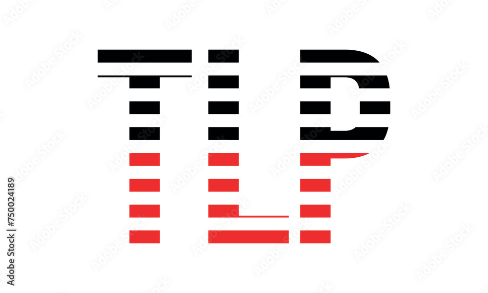 TLP three initial letter iconic line negative space minimal logo design vector template ...