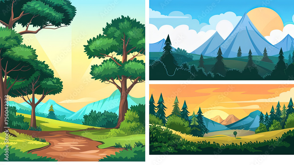 Nature Backgrounds: Featuring different ecosystems like forests ...