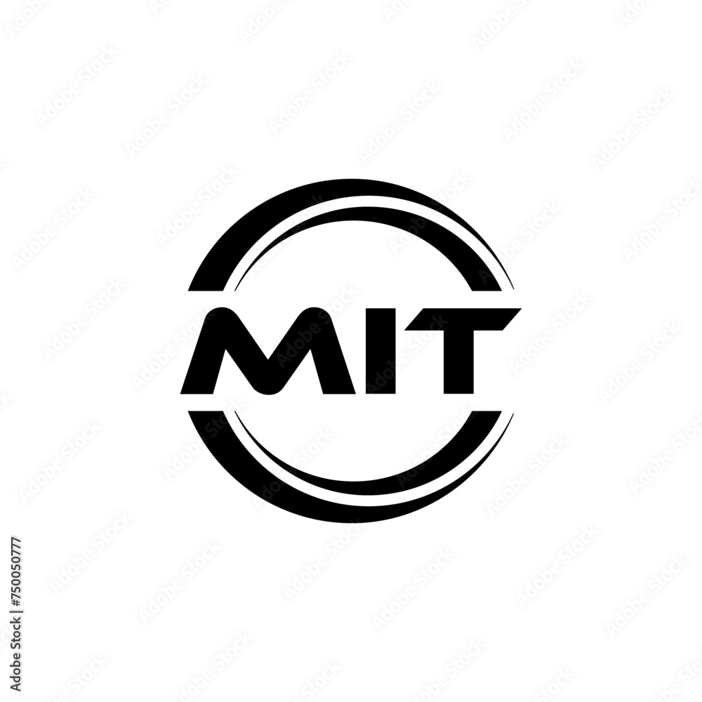 MIT letter logo design with white background in illustrator, vector ...