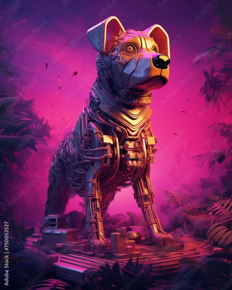 In a song Bob conjures 3D metallic dogs with anatomy exposed neon retro ...