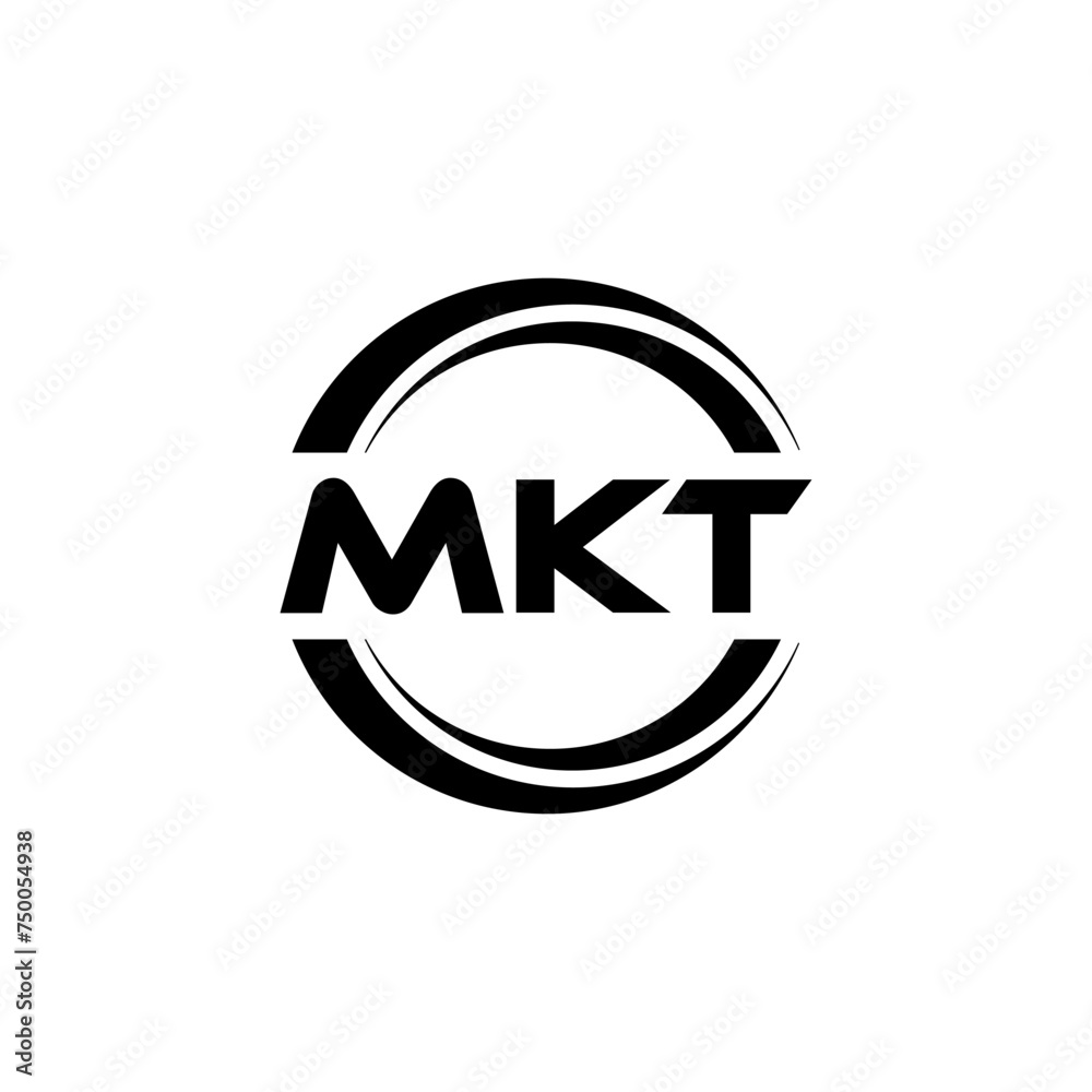 MKT letter logo design with white background in illustrator, vector ...