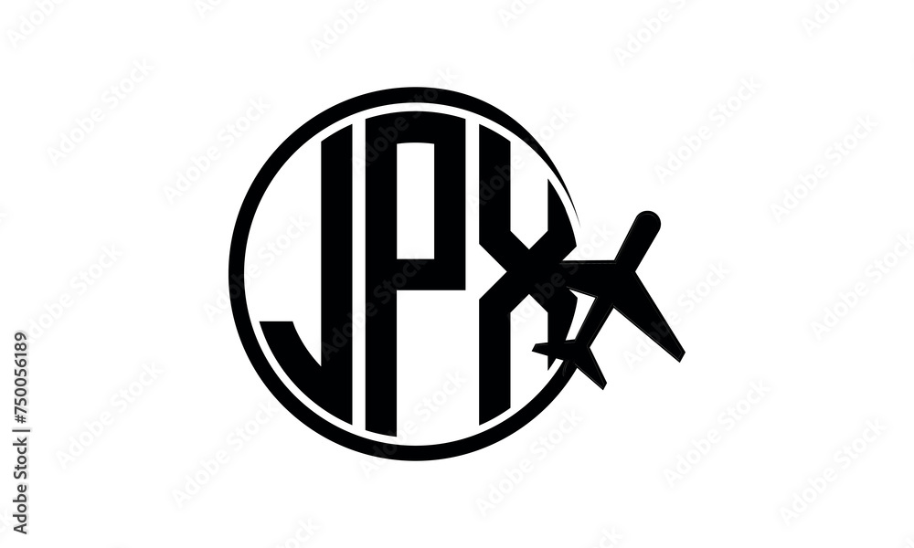JPX three initial letter circle tour & travel agency logo design vector ...