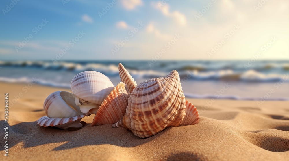 Shellfish, sea and beach wallpapers Created with Generative AI ...
