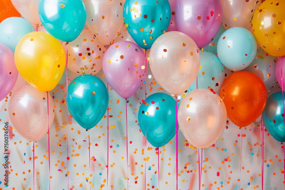 party background decoration ideas with balloons, glitter, helium ...