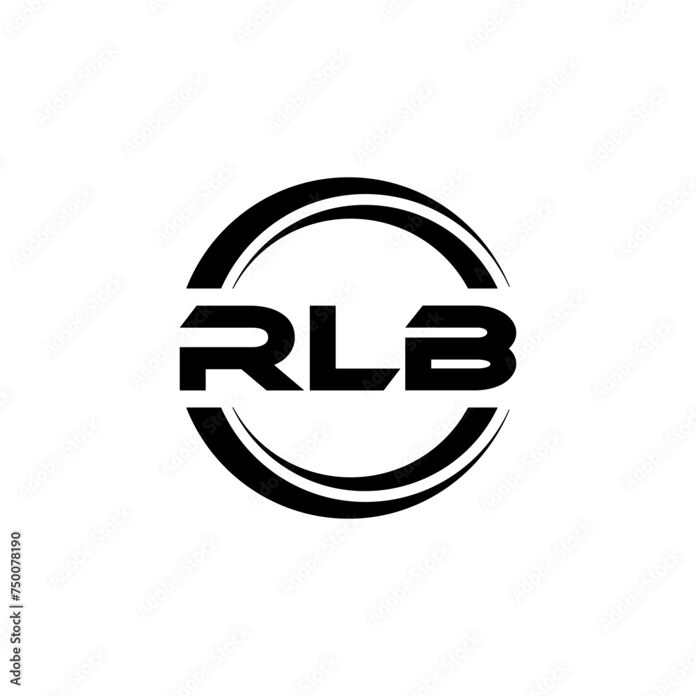RLB letter logo design with white background in illustrator, vector ...