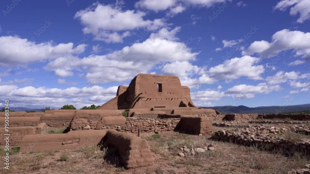Pecos National Historic Park in New Mexico. Pecos Pueblo Mission Church ...