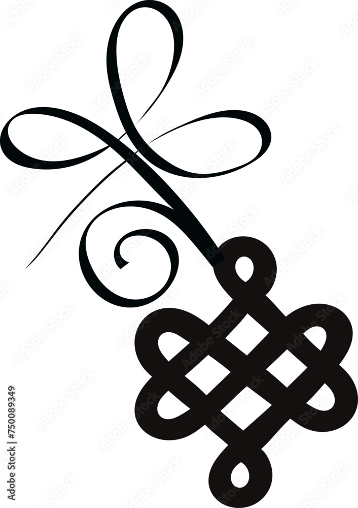 Unconditional love Sanskrit symbol flowing into the Eternal knot symbol ...