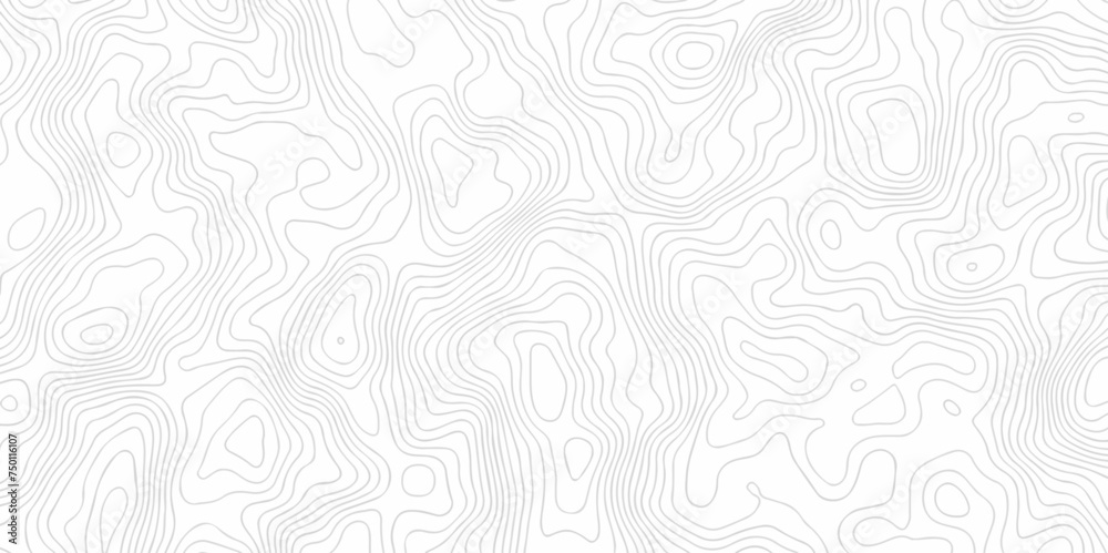 Vector illustration, Topo contour map on white background, Topographic ...