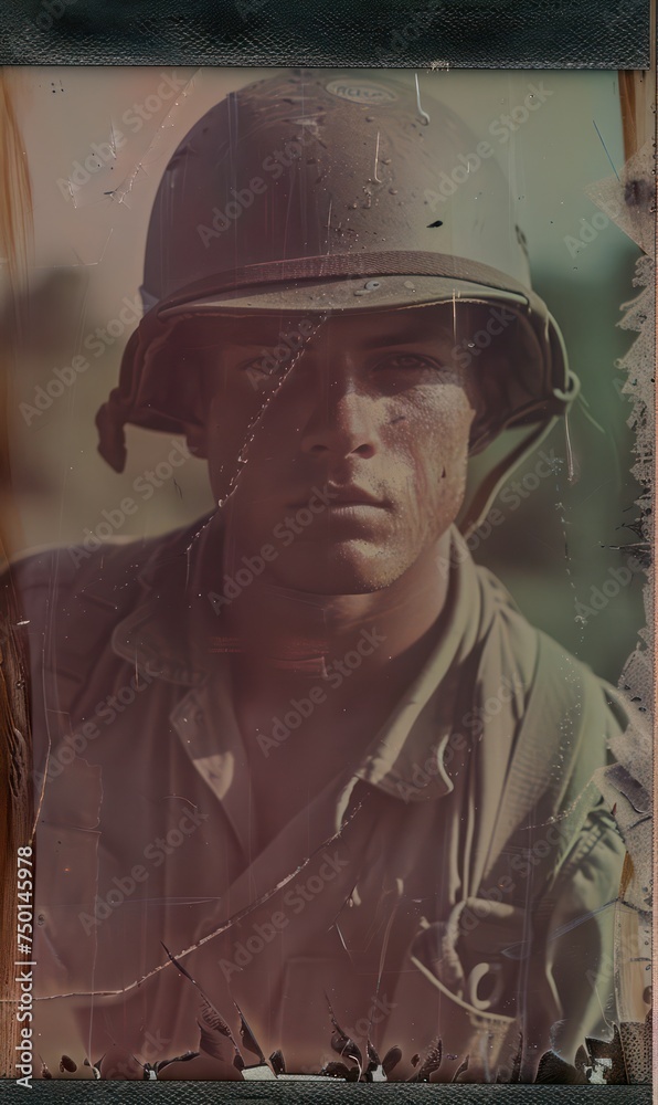 Photos of soldiers from the past with a vintage, old school, nostalgic ...