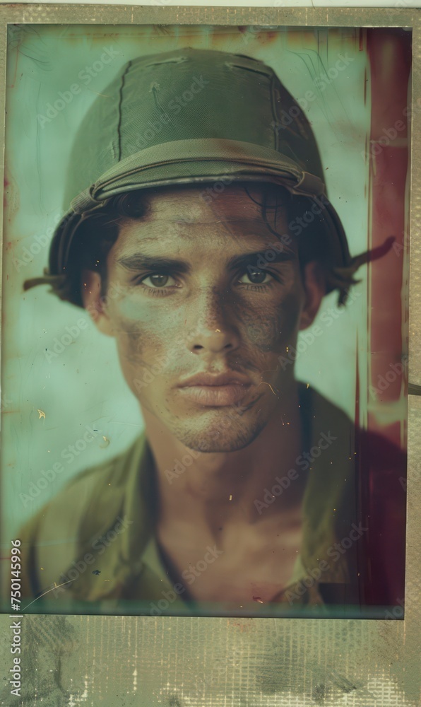 Photos of soldiers from the past with a vintage, old school, nostalgic ...