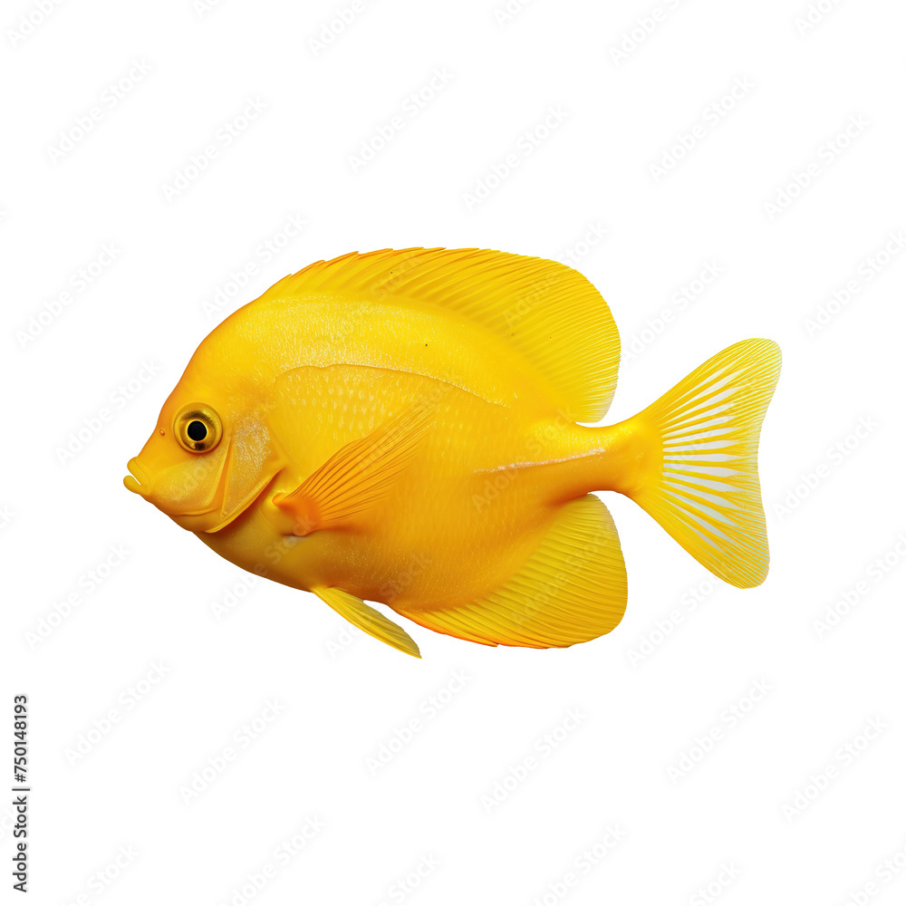 Yellow tangs fish on Transparent Background PNG Generative AI Stock ...