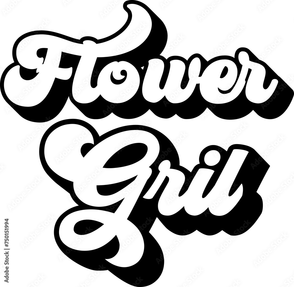 Flower Girl Tshirt design ready for print, logo, svg, pdf, ai, vector ...