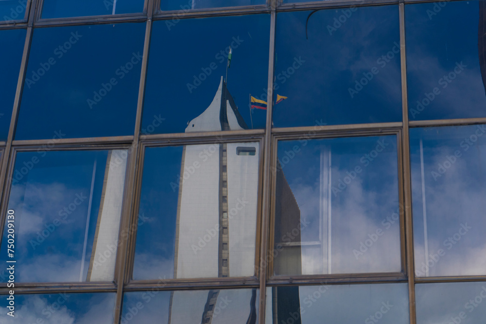 Medellin, Antioquia, Colombia. April 23, 2023. Coltejer Building, was ...