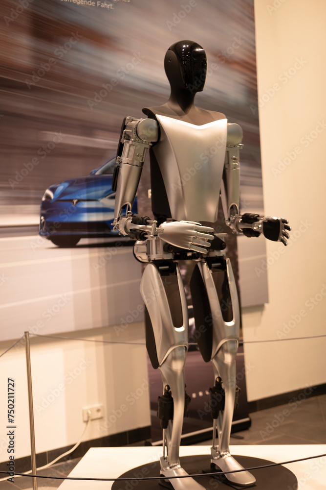 featuring Tesla Bot Optimus, humanoid robot prototype by Tesla, Inc ...