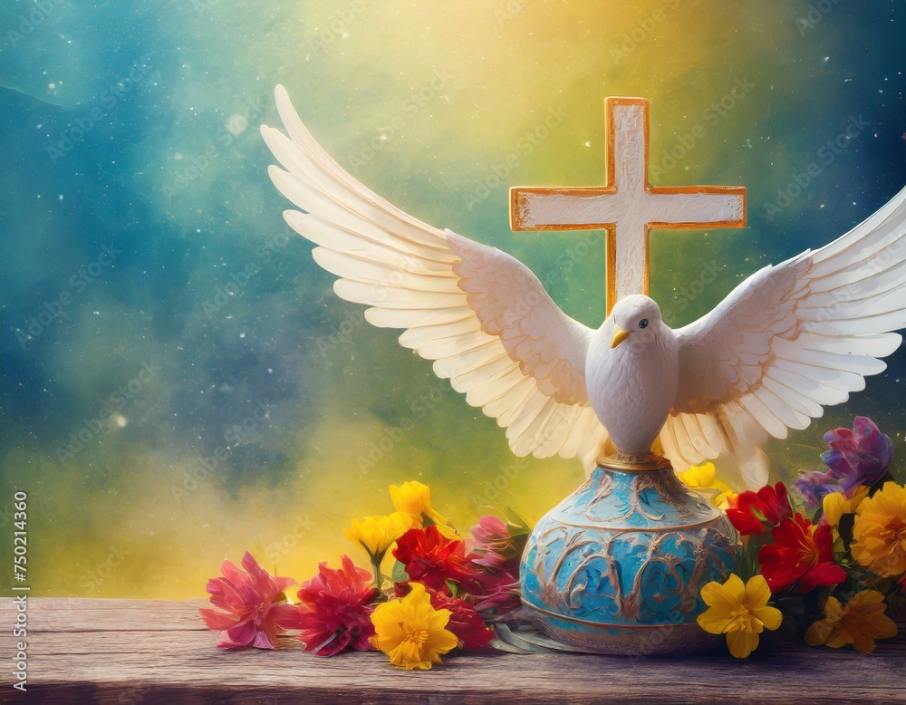 Vibrant and colorful religious background perfect for social media ...