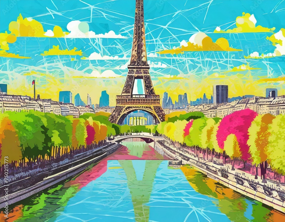France Olympic games concept. colorful illustration in colors of french ...