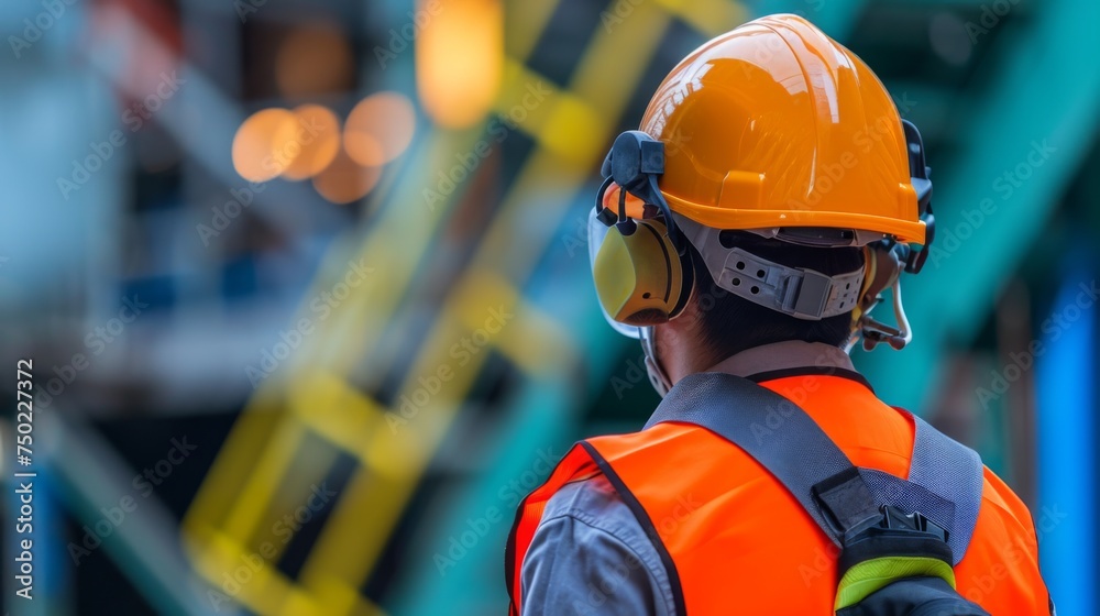 Focused on Safety - Construction Worker in Safety Gear - Health and ...
