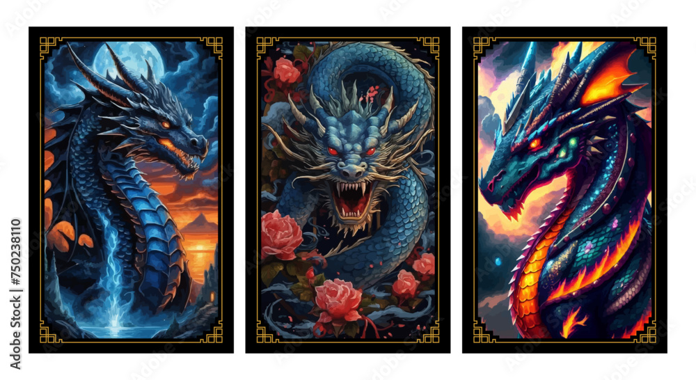 Premium Vector | the dragon's fiery breath and majestic wings create an ...