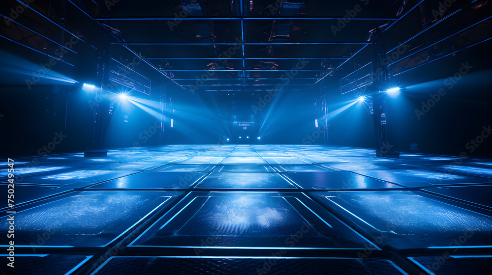 Pre-Fight Scene: The Calm Before the Storm - An Empty Boxing Ring with ...