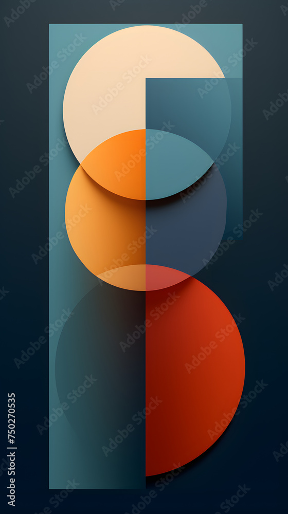 basic background with simple shapes and colors, basic shapes Stock ...