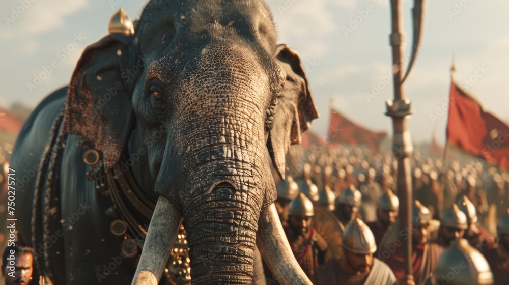 The size and power of the Mauryan war elephants make them a formidable ...