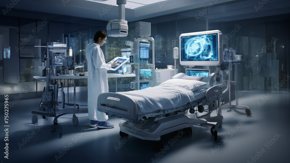 The heart of the room: a high-tech surgical table, a canvas for ...